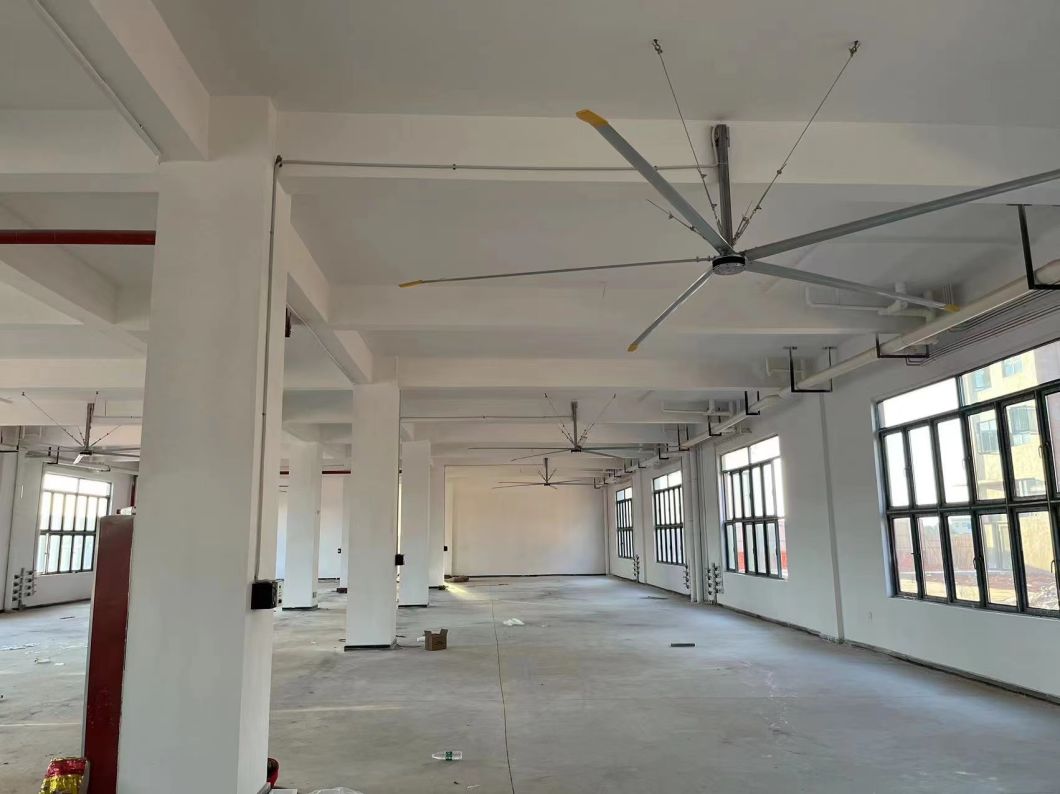 7.3 Meters (24FT) Hvls Industrial Big Ceiling Fan Ventilator Cooling Fan Used in Large and High Space