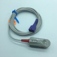 Quality Adult Finger Monitor SPO2 Sensor 3 Meter Nellco Oxima 9 Pin Reusable Gray Color for sale