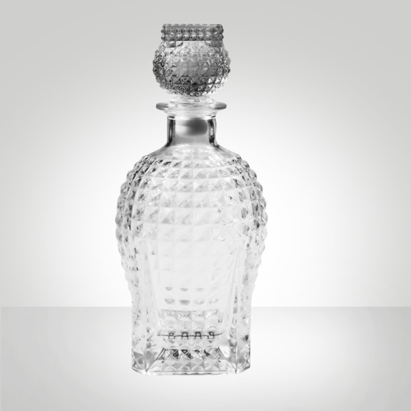 Quality Super Flint Diamond Cut Glass Decanter ,  XO, brandy ,  Vodka Liquor Gin Rum Tequila Whisky Brandy Spirit Glass Bottle With Solid Glass Stoppers for sale