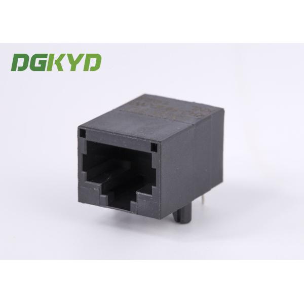 Quality 10/100 BASE 1x1 Tab Down RJ45 Network Connector with transformer PBT black for sale