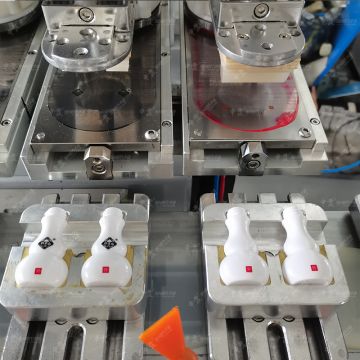 Quality Four Color Semi Automatic Pad Printing Machine For Medical Small Bottle for sale