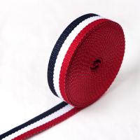 Quality Double Face Style Tricolor Weaving Ribbon for Recycled Tricolor Holiday Nylon for sale