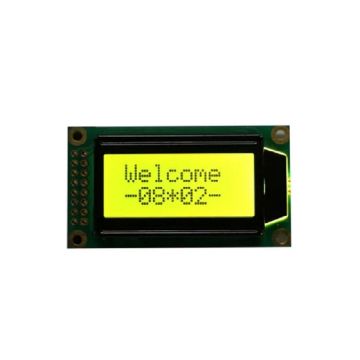 Quality Alphanumeric Character LCD Display Module STN 8x2 Monochrome for sale