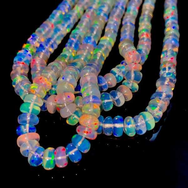 Quality CZX 16inch Opal Beads 3mm to 5mm Size  Beads Round Shape Stone Multi Fire for sale