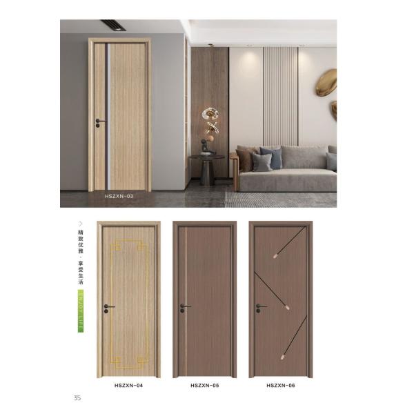 Quality Customizable Eco Friendly Solid WPC Door With Wood Grain Veneer Anti Termite for sale
