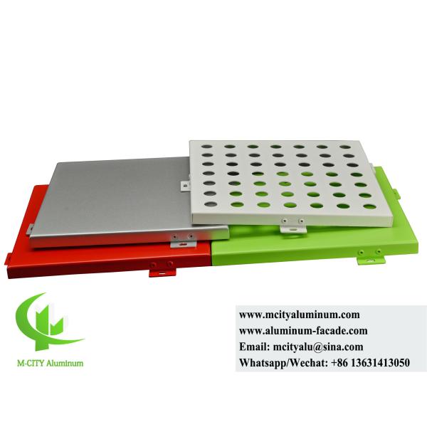 Quality CNC Perforated Aluminum Facade Panel with Powder Coated Finish and Customizable for sale