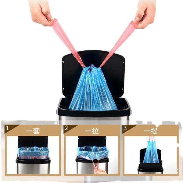 Quality Colorful Recycled PE Garbage Bag Drawstring Trash Bag for Eco-Friendly Waste for sale