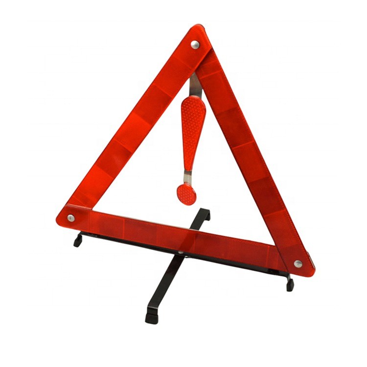 Quality Easily Assemble Red Dot Reflective Roadside Car Emergency Warning Triangle for for sale