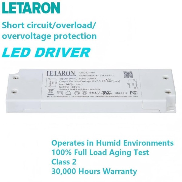 Quality UL Certified 24W Slim LED Driver Humid Environment Supported for Bathroom Mirror for sale