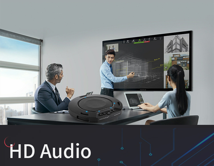 USB Conference Microphone Speaker Omnidirectional Echo Mic