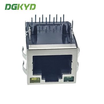 Quality 100Base Tap Up POE RJ45 PCB Connector With Internal Magnetics And Led for sale