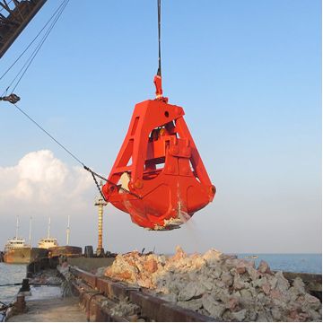 Quality NM400 Mechanical Grab Bucket 2 Peel Dredging Clamshell Material bulk cargo for sale