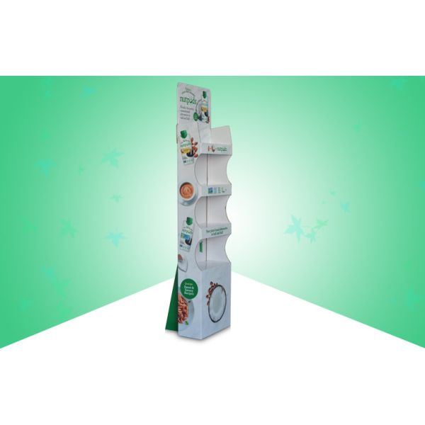 Quality Easy Built Up Corrugated Floor Displays Promoting Foods With Glossy PP Lamination for sale