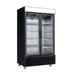 Quality Single Temperature 7A 2 Glass Door Freezer Merchandiser 110V 60HZ for sale