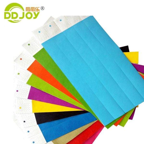 Quality DDJOY 3/4 inch Plain Solid Neon color Dupont Tyvek Wristbands for club and bar for sale