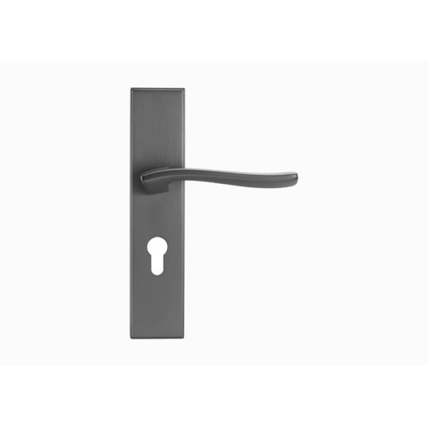 Quality Security Luxury Solid Brass Gold Interior Door Pull Handle Lock Set 133mm 63mm for sale