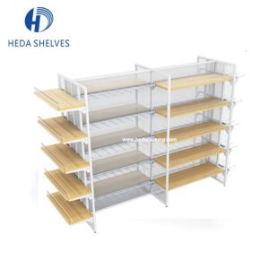 Quality Mini Supermarket Racks Garment Grocery Light Duty Industrial Shelving for sale