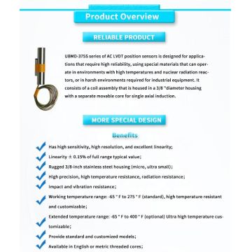 Quality Automation Measuring LVDT Linear Displacement Sensor with 3Vrms/24VDC Power for sale