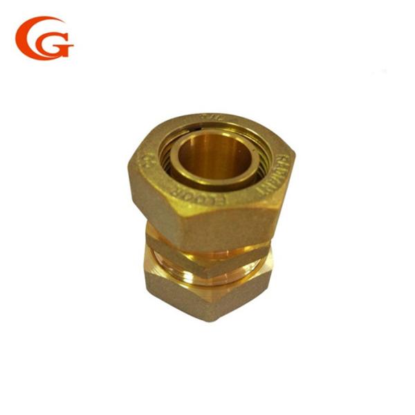 Quality Brass Double Ferrule Compression Fitting , 3/8" OD Ferrule Type Connector for sale