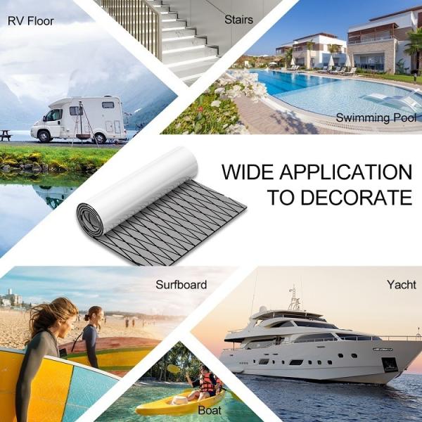 Quality Grey Custom EVA Foam Mat Sheet for Yacht Decking Marine Floor Deck Pad Boat for sale