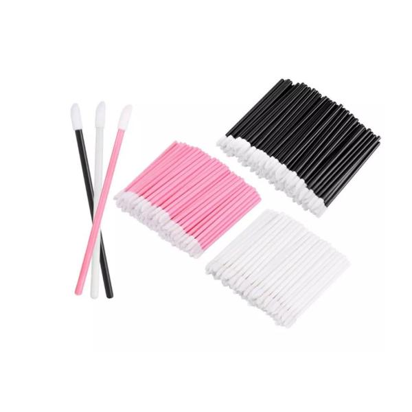 Quality Black Plastic Makeup Lip Applicator Wands Disposable Lip Brush for sale