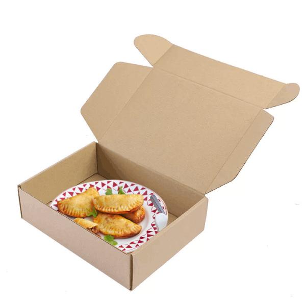 Quality Customized Disposable Food Box Packaging For 12 Gray Empanadas Corrugated Board for sale