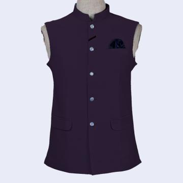 Quality Terry Rayon Custom Tuxedo Suit Mens Stand Collar Waistcoat for sale