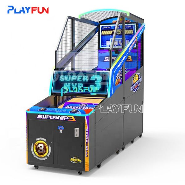 Quality Coin operated basketball game with video screen electronic MVP basketball for sale