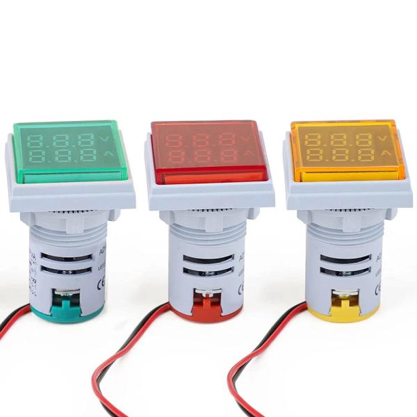 Quality Square LED Digital Voltmeter And Ammeter 110V 220V Voltage Current for sale
