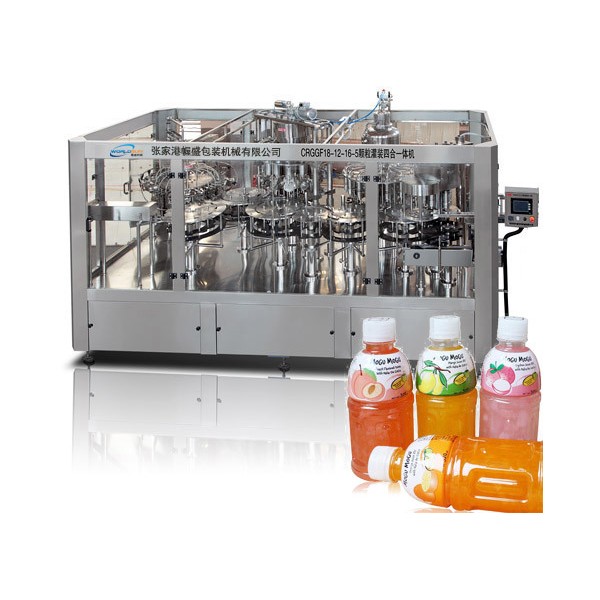 Quality 18000 Bottles/Hour 0.5L Juice Filling Machine automatic 4 in 1 pulp juice filling for sale
