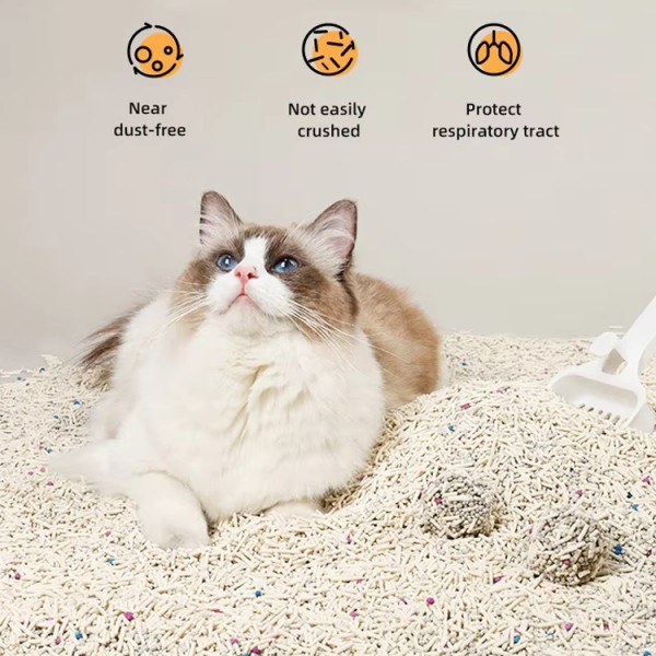 Quality Deodorizing Tofu Bentonite Mixed Cat Litter Custom Logo Fast Absorption for sale