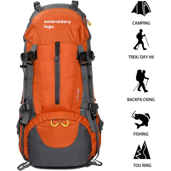 Quality Waterproof Lightweight Hiking Backpack 60L With Padded Shoulder Straps for sale