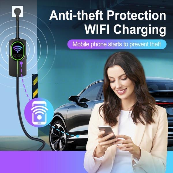Quality 8-32A One Phase 240V Current Adjustable Type 1 Smart Mobile Movable EV Charger for sale