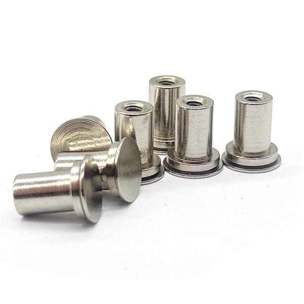 Quality High Precision Hollow CNC Turning Parts Flat Head Rivet Nut Anodized Surface for sale