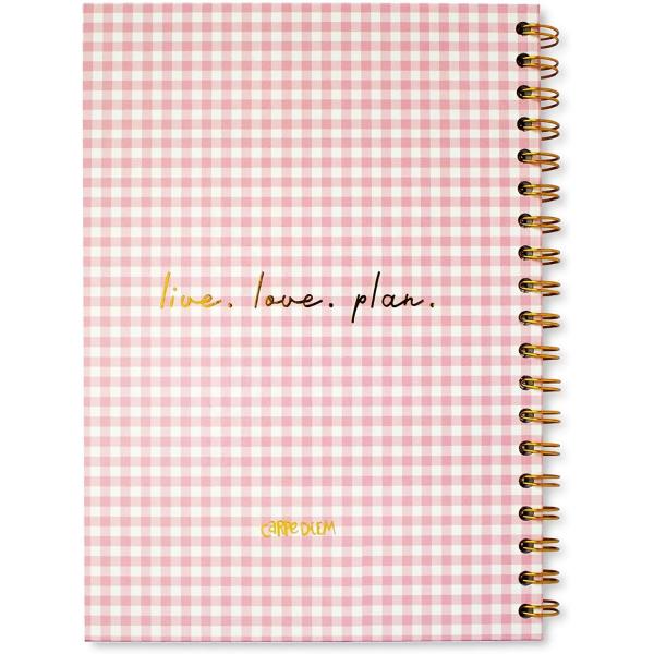 Quality A5 Pink Checkerboard Hardcover Lined Notebook , Bamboo Paper Notebook For for sale