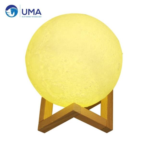 Quality 2700K LED Moon Space Lamp Environmental PLA 3D Printing 12cm x 15cm Null Design for sale