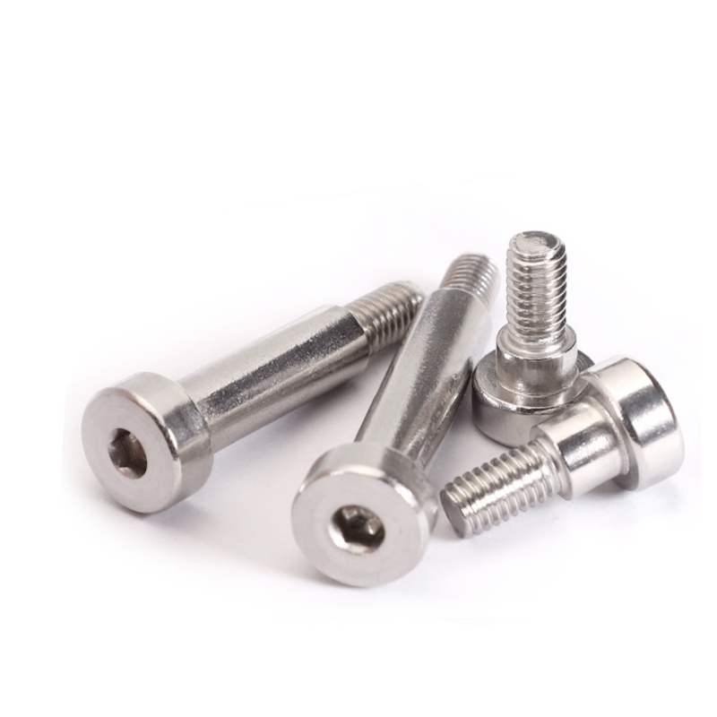 Quality 304 stainless steel thin-head hexagon socket drive screw with limit shoulder, shaft shoulder, smooth shank, screw step bolt M6/M8 for sale