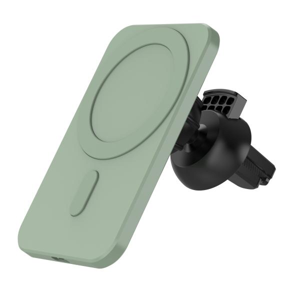 Quality FCC Magnetic Wireless Car Charger , 15w Air Vent Car Mount Phone Holder for sale