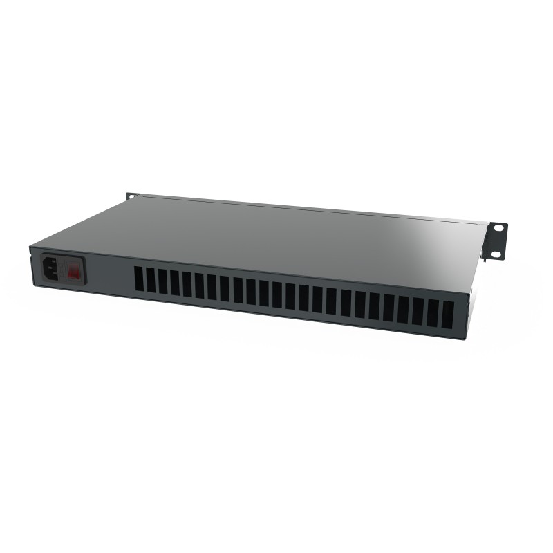 AIM Intelligent Patch Panel Scanner side view displaying compact 1U rack mounting design