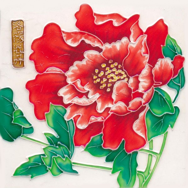 Quality Wholesale Flower Pattern Hand Painted Ceramic Tabletop Art Piece Tiles. for sale