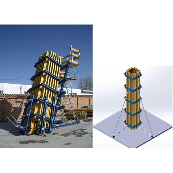 Quality Concrete System Column Formwork With Standard Timber Beam H20 And Steel Waler for sale