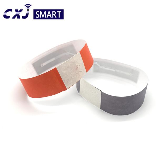 Quality Disposable RFID NFC Wrist Band Smart Weatherproof Dupont Paper Material for sale