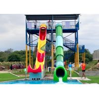 Quality High Durability Fiberglass Pool Slide Straight For Public Outdoor Use for sale