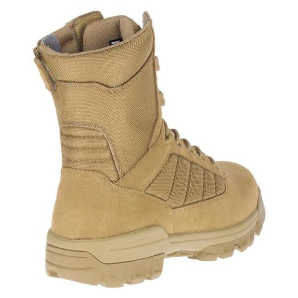 Quality YKK Zipper Military Combat Boots Tan Tactical Boots Slip Resistant for sale