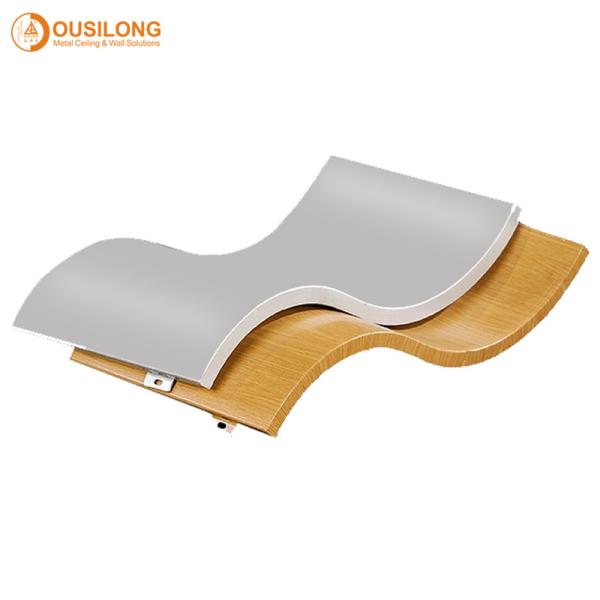 Quality Curved Aluminum Wall Panels / Architectural Metal Ceiling Tiles Suspended for sale