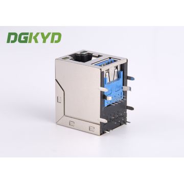 Quality 2x1 Stack RJ45 USB Connector Combo Jack W / USB 3.0 1-1909119-4 RoHS Compliance for sale