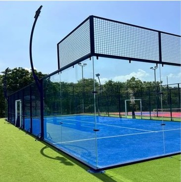 Quality Outdoor Padel Courts White Black Green Bule Stadium Tennis Court 10*20m Padel Tennis Court  With Removable Roof / Artificial Grass for sale
