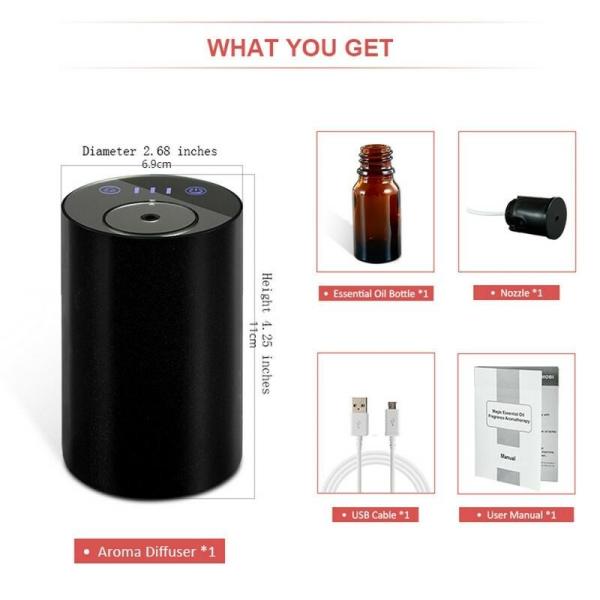Quality HOMEFISH ABS PP Electric Fragrance Diffuser Car Aroma Diffuser 2000mAh for sale
