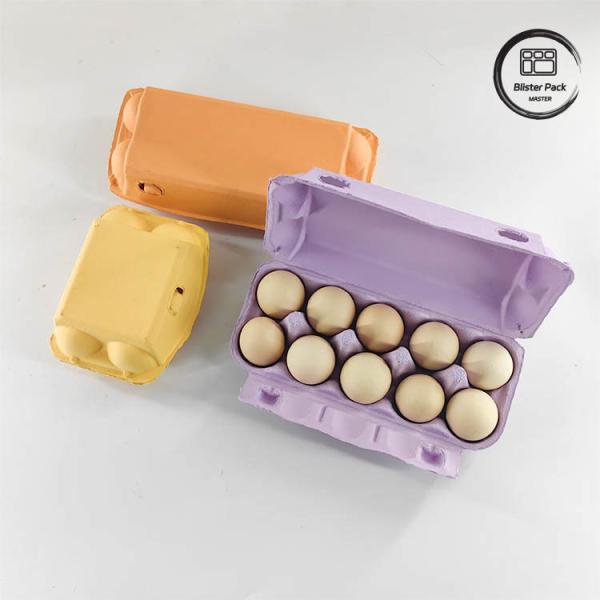 Quality Custom Eco Quail Egg Packaging 12 6 4 Paper Pulp Box Egg Cartons For Chicken for sale
