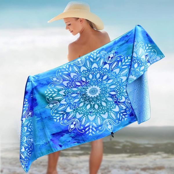 Quality Softness Soft Printed Beach Towel Care Instructions Machine Washable for sale